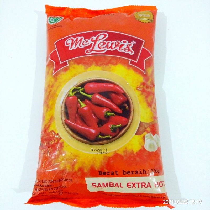 Jual Mc Lewis saus sambal extra hot (pedas) 1 kg | Shopee Indonesia