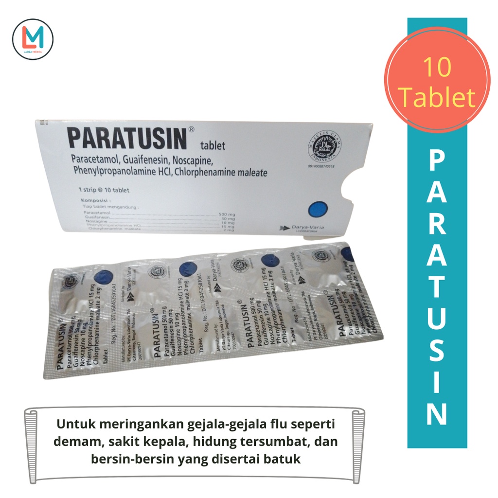 Jual Paratusin 1 Strip 10 Tablet | Obat Demam, Flu, Batuk, Pilek ...
