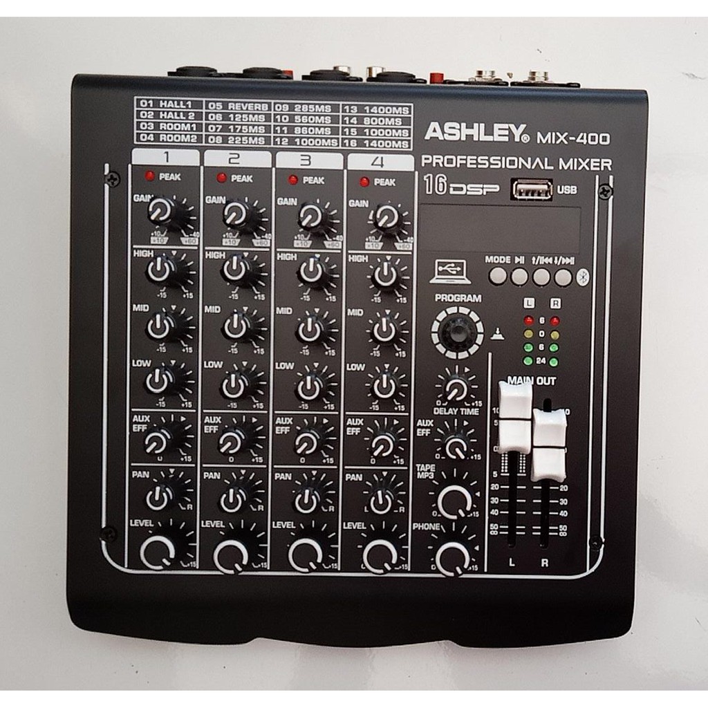 Jual Mixer Audio 4 Channel Ashley Mix 400 New USB Bluetooth MP3 ...