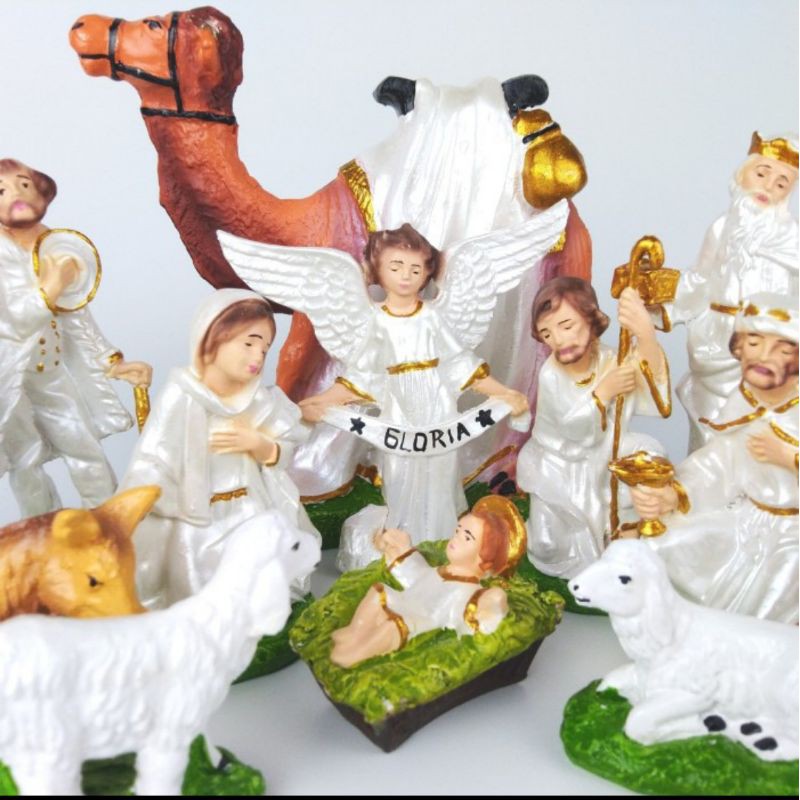 Jual Patung Set Natal Lengkap 14 cm Mutiara Bayi Yesus Maria Yosef ...