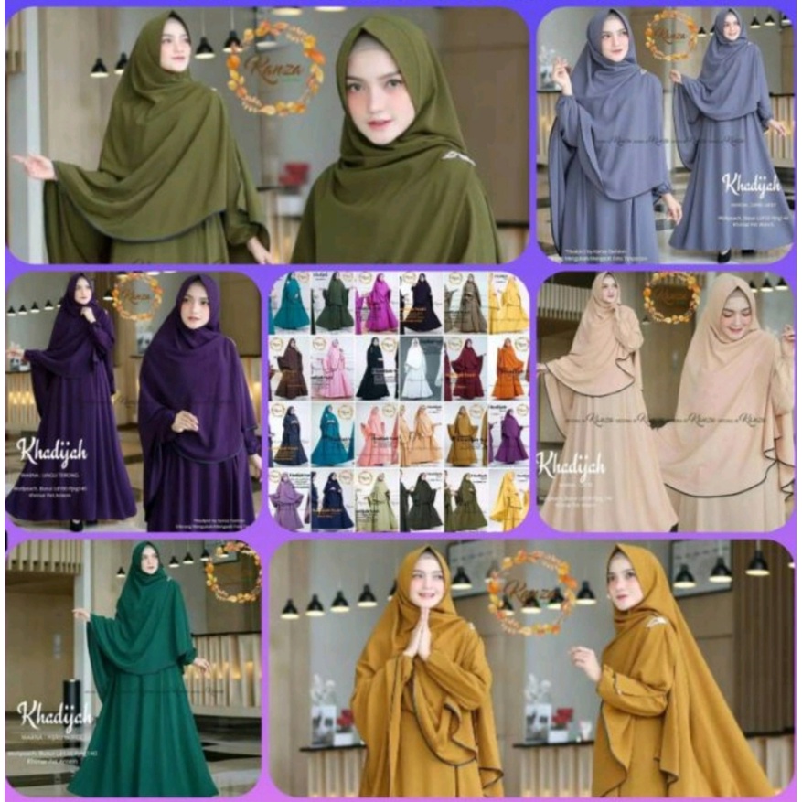 Jual NEW baju gamis wanita muslimah murah terbaru Khadijah syar'i size ...