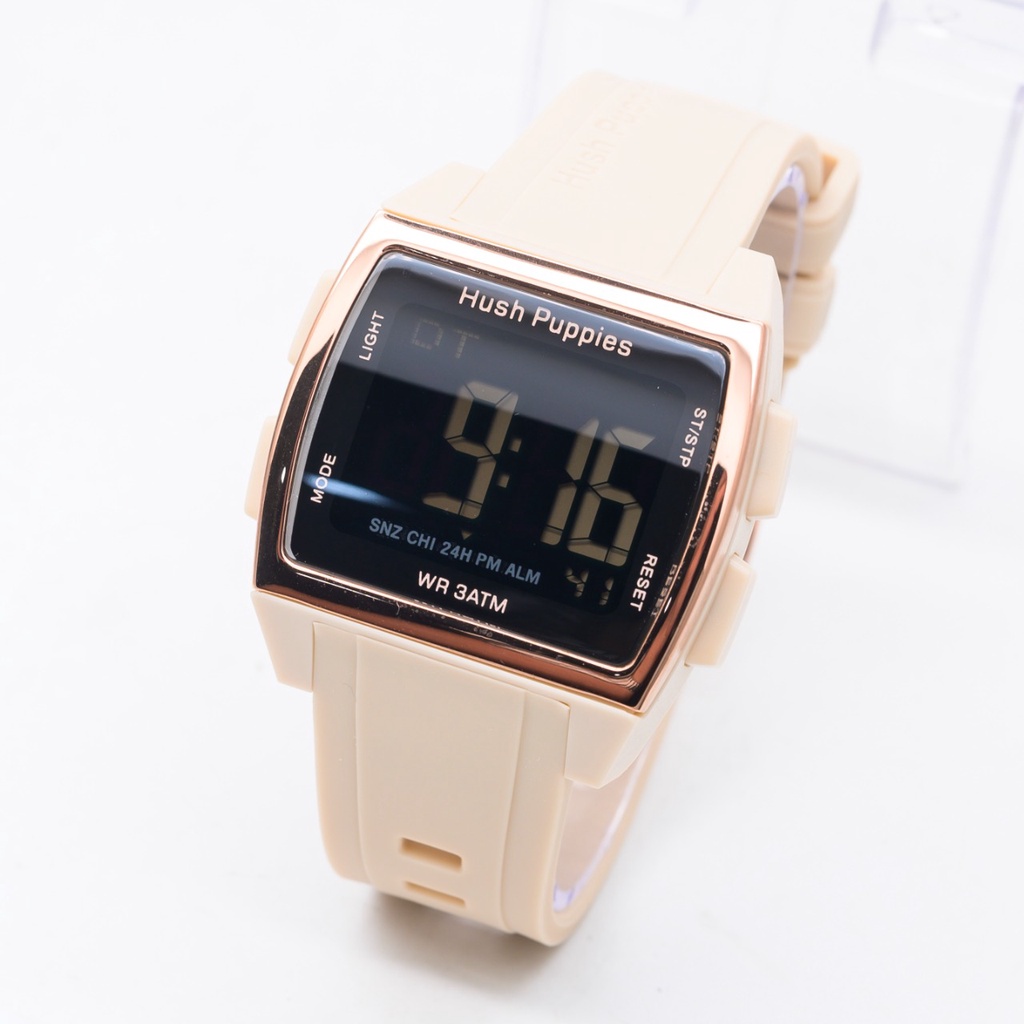 Jual ( BISA COD ) JAM TANGAN WANITA HUSH PUPPIES DIGITAL RUBBER LED ADA ...