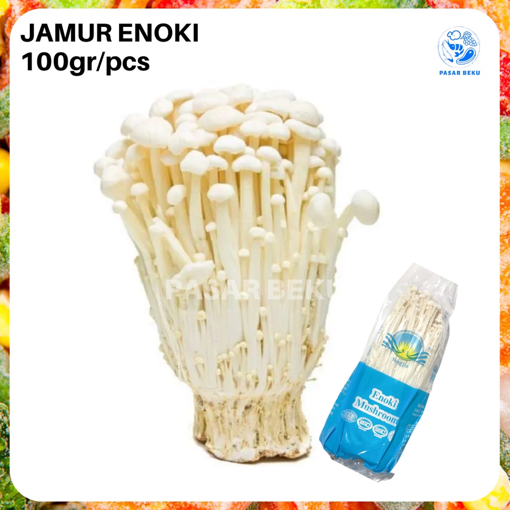 Jual (Khusus AREA SUMBAR) Jamur Enoki Korea 100gr Halal Fresh Steamboat ...