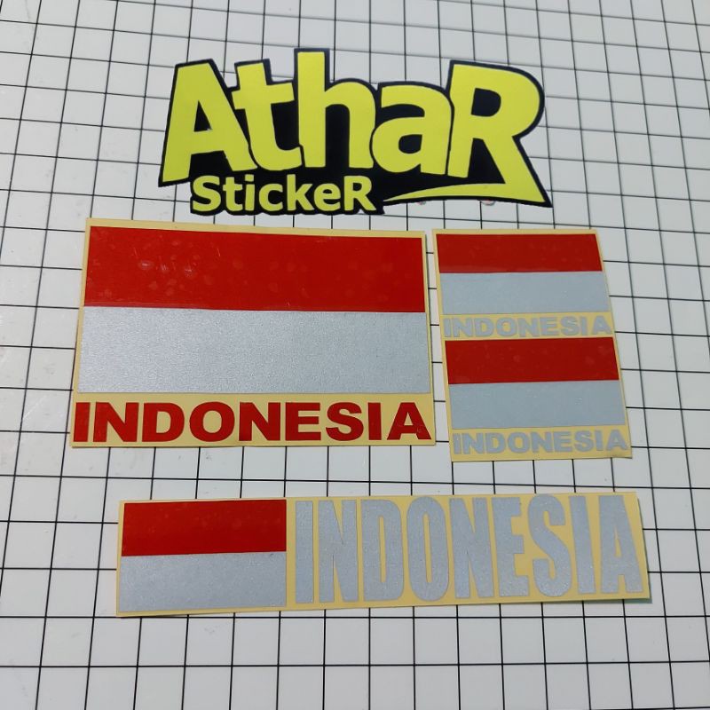 Jual STICKER BENDERA INDONESIA CUTTING STICKER CUTTING MOTOR CUTTING ...