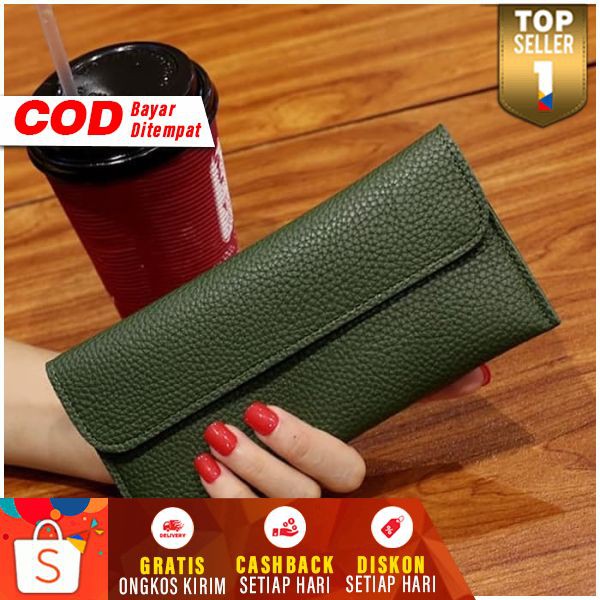 Jual Dompet Wanita Panjang Modern Compact Women Wallet Polos Murah Dompet Cewek Kekinian ...