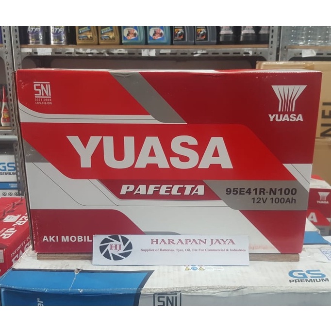 Jual AKI MOBIL YUASA PAFECTA N100 / 95E41R (100 AH) BASAH | Shopee Indonesia