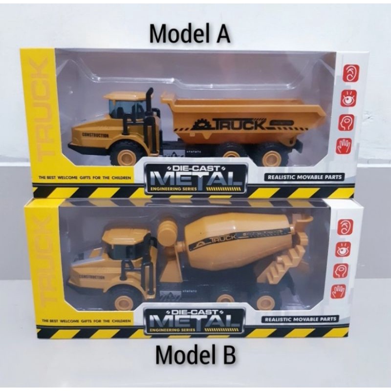 Jual Mainan Diecast Truk Molen Dump Kontruksi Miniatur Mobil Truck ...