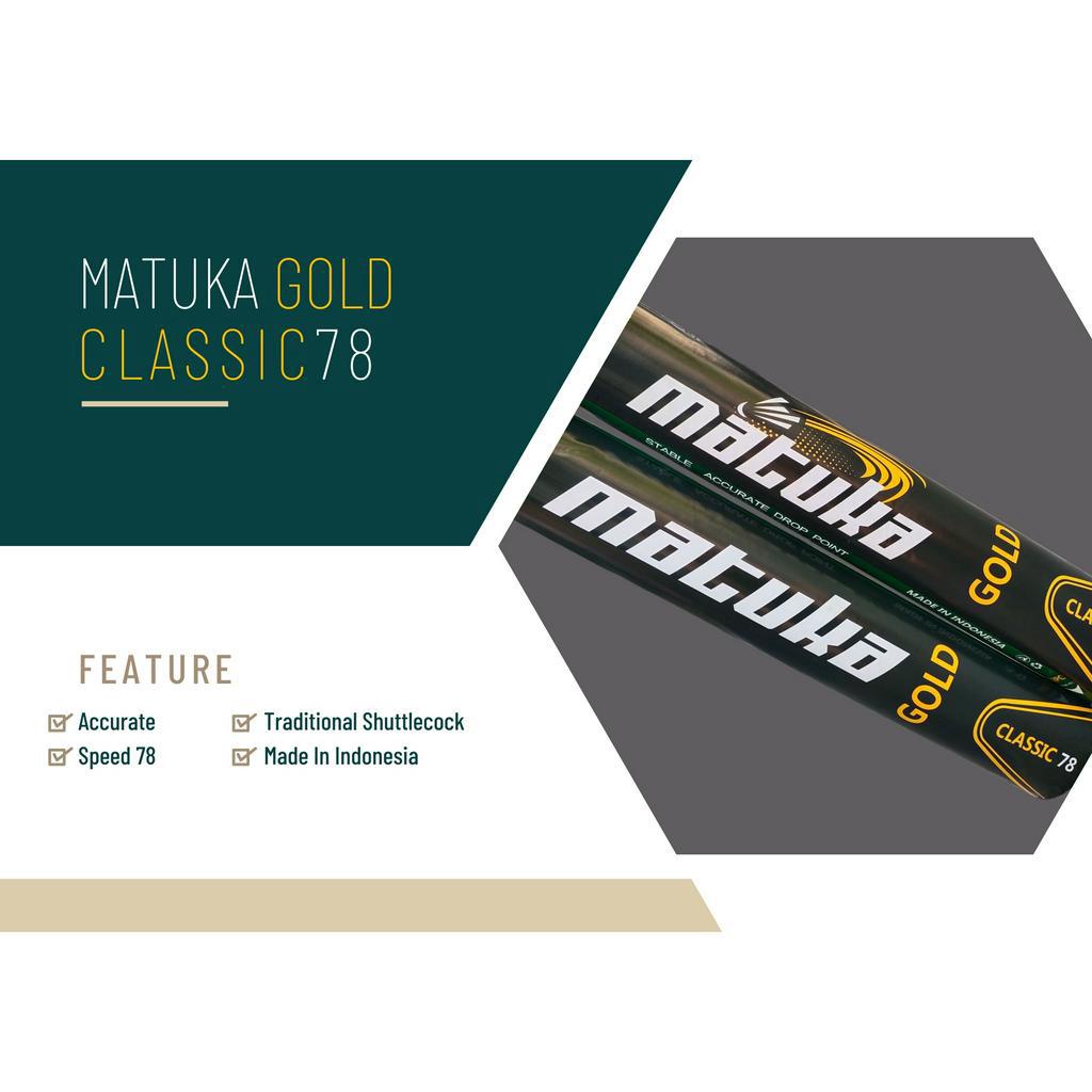 Jual MATUKA GOLD CLASSIC78 shuttlecock badminton classic 78 | Shopee ...