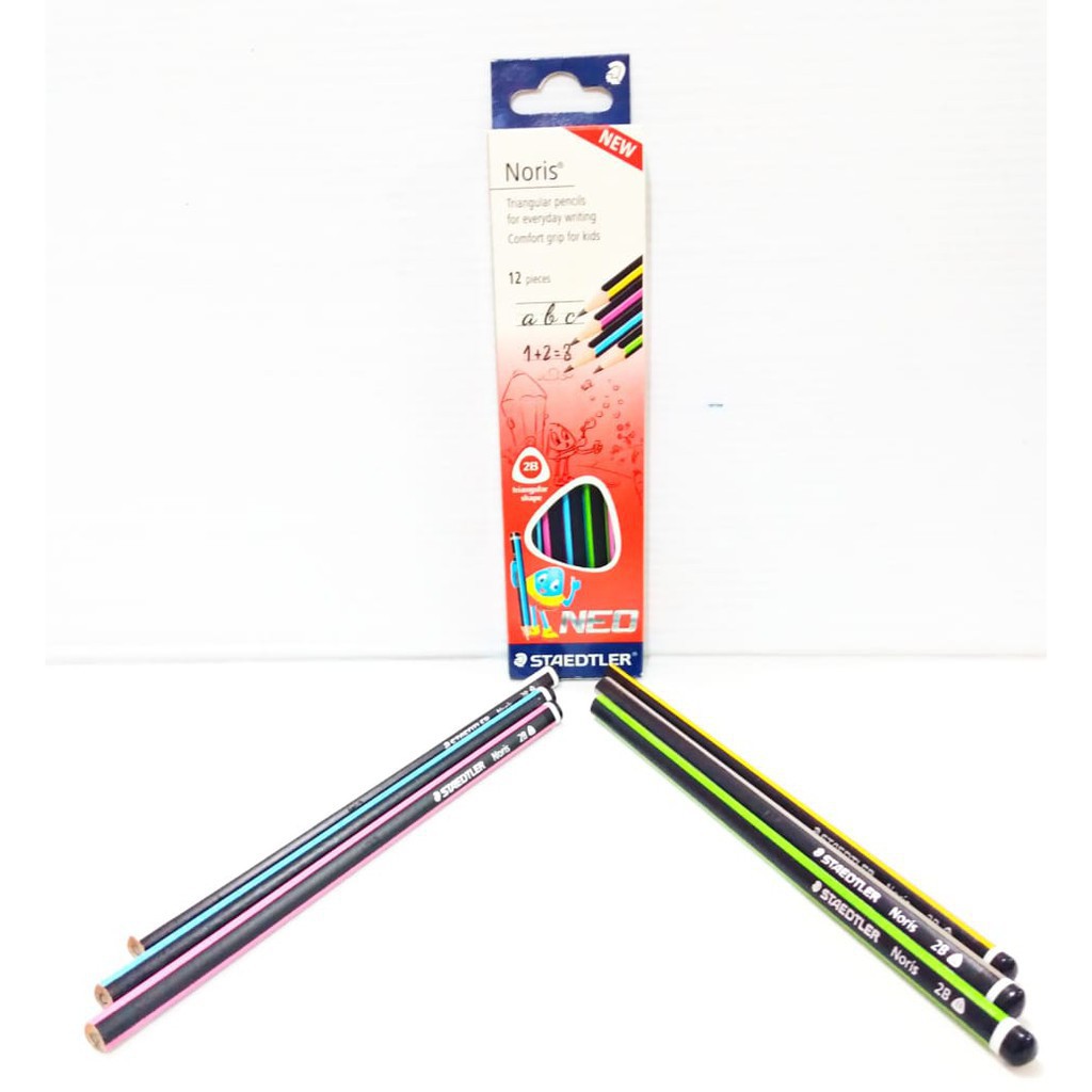 Jual STAEDTLER PENSIL NORIS TRIANGULAR FOR KIDS 2B | Shopee Indonesia
