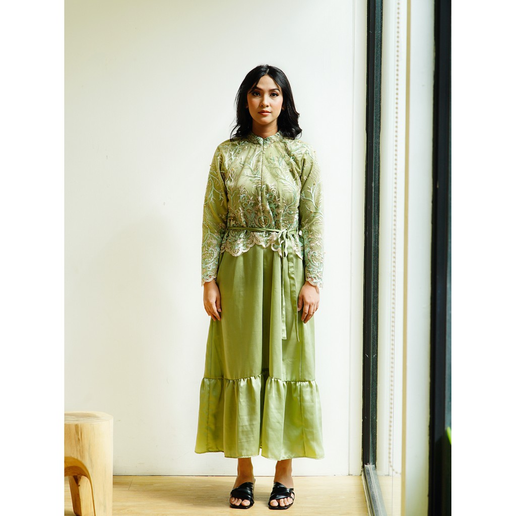 Jual CLARINI - Najwa Dress - Matcha | Shopee Indonesia