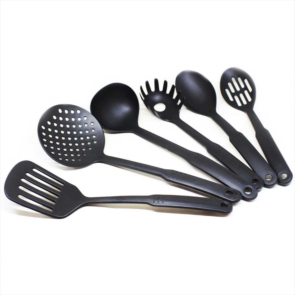 Jual Spatula Sutil Set - Kitchen Tools Set Hitam Plastik Isi 6 PCS ...