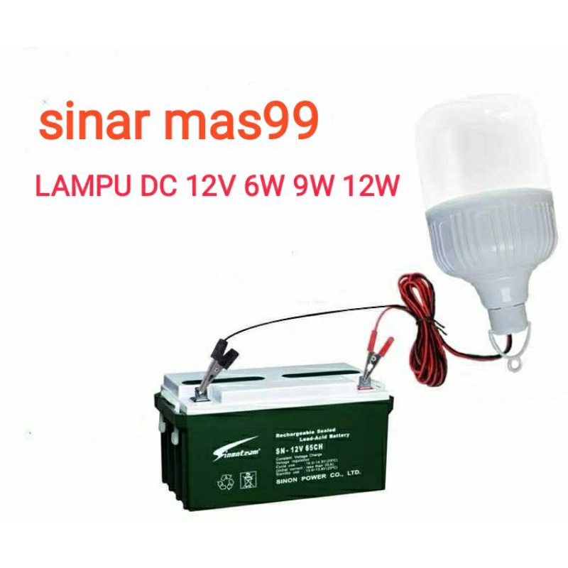 Jual LAMPU BOHLAM LED DC 12V 6W 9W 12W 15W LAMPU AKI DC 12 VOLT | Shopee Indonesia