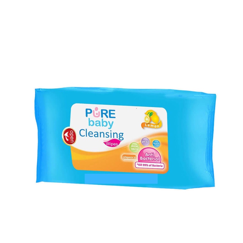 Jual PURE Baby Hand and Mouth Baby Wipes Cleansing Wipe Tissue Basah ...