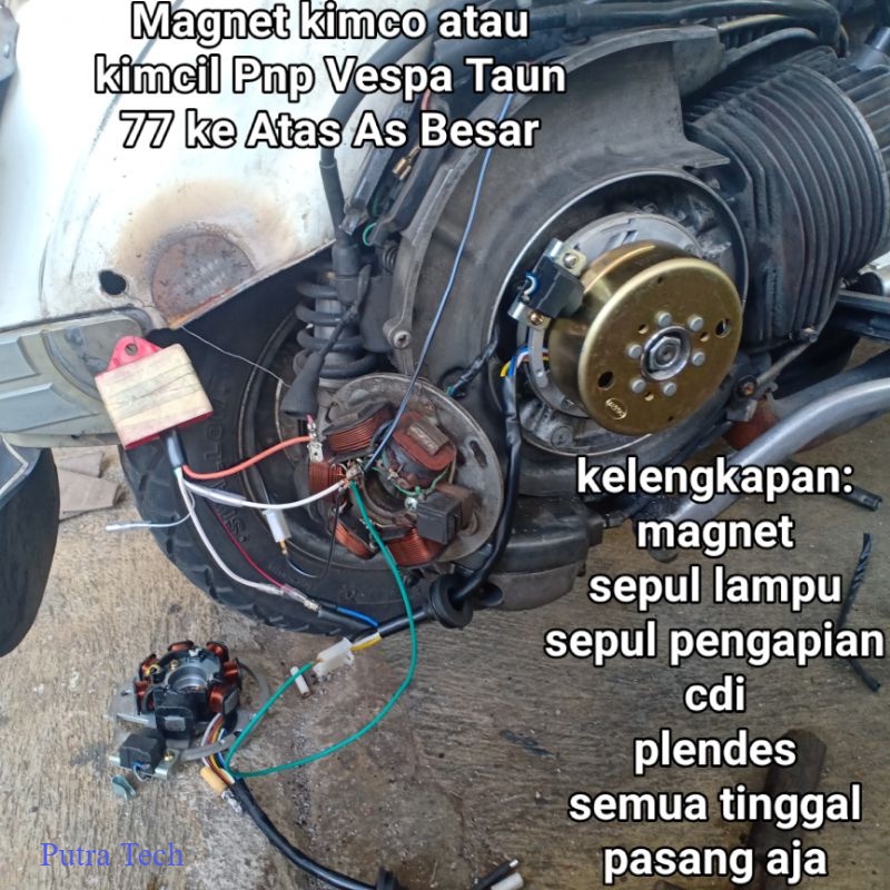 Jual Pengapian Magnet Sanex Kimcil Kymco Vespa As Besar Kecil Magnet ...