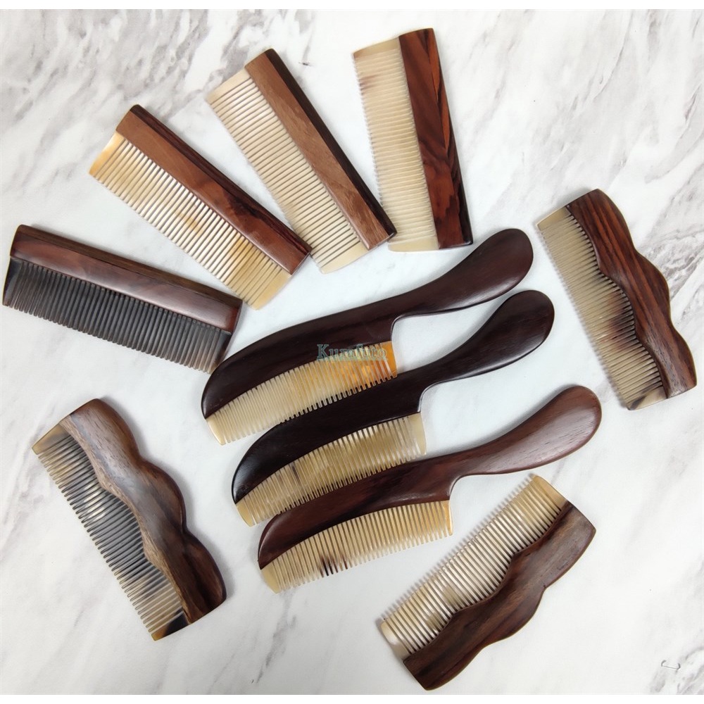 Jual Sisir rambut Kesehatan bahan kayu galih sonokeling dan Tanduk sapi ...