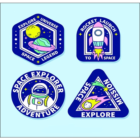 Jual [Astronot Series] MINI Astronot Sticker Aesthetic | Sticker Case ...