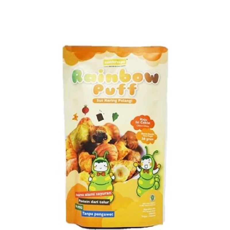 Jual Sunkrisps Snack Rainbow Puff Choco Cheese 50 gr | Shopee Indonesia