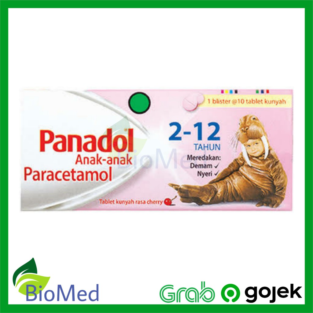 Jual PANADOL ANAK TABLET KUNYAH - Obat Demam Pusing Sakit Kepala Nyeri ...