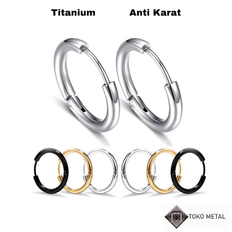 Jual Anting Hoop 100% Titanium Pria Dan Wanita 10mm, 12mm & 14mm[ Toko ...