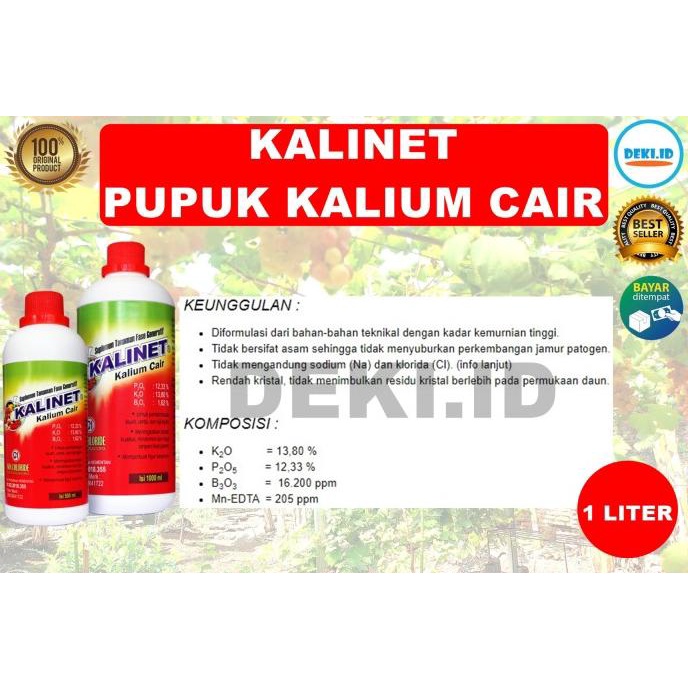 Jual Kalinet 1 L Pupuk Kalium Cair Pembuahan Generatif Tanaman Pemanis ...