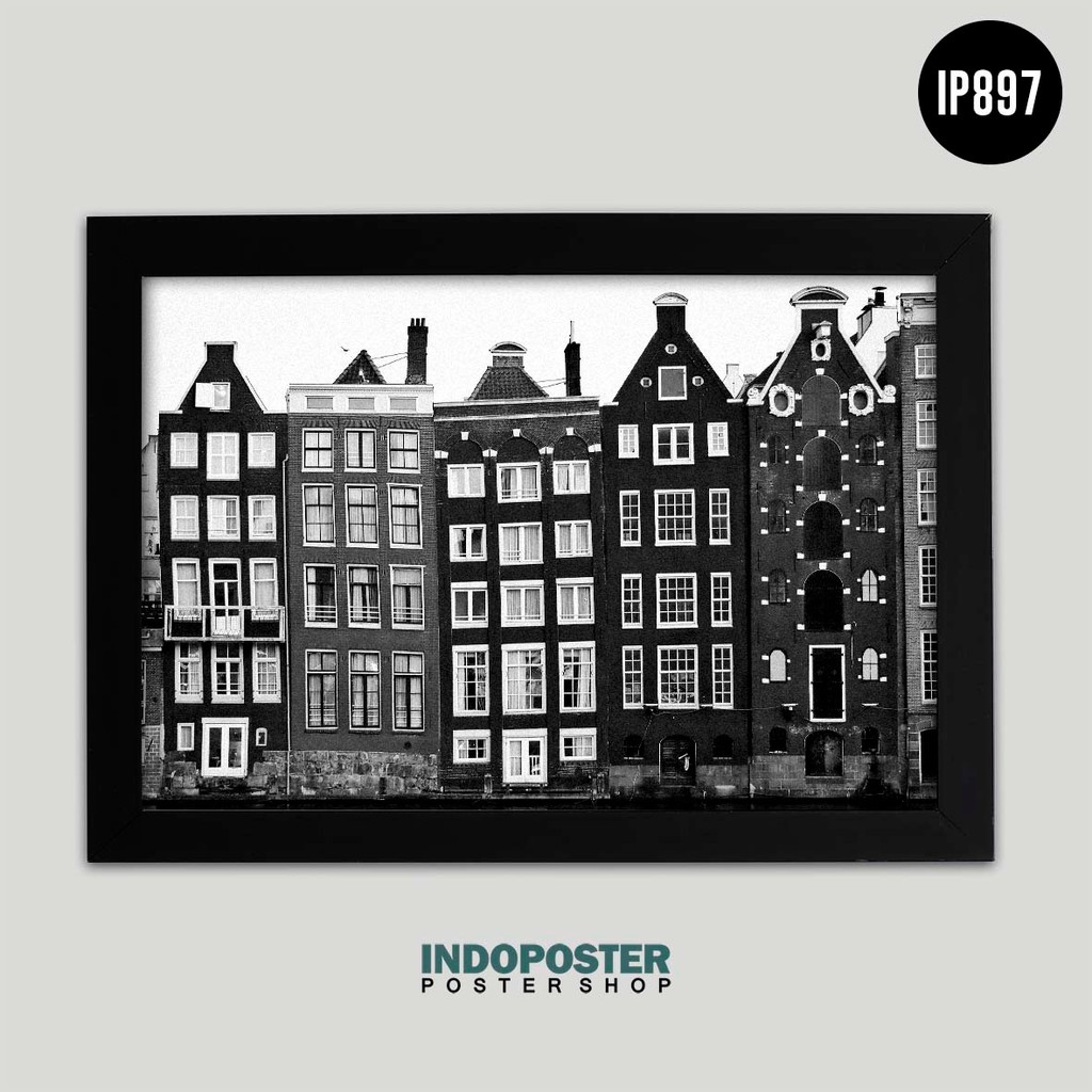 Jual Poster Amsterdam Building Belanda Netherlands PIPIMOCI A3 45X30cm ...