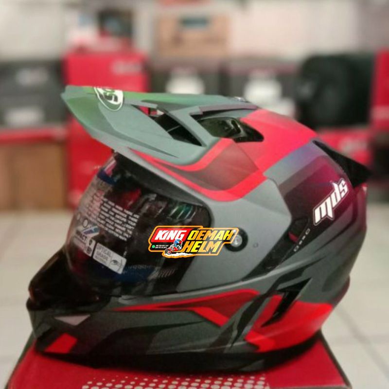 Jual HELM MDS SUPER PRO MOTIF 2 ALUMUNIUM GREY DOFF HELM MDS SUPER MOTO ...