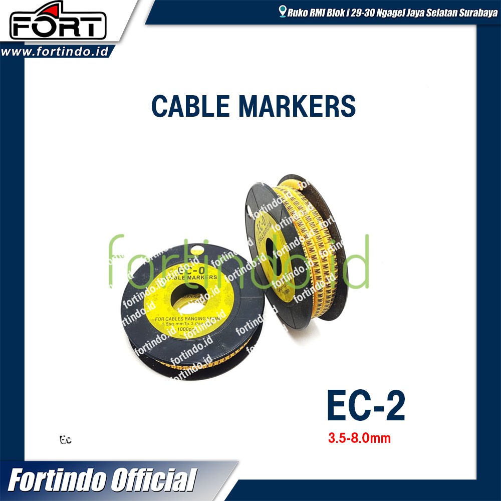 Jual Label Kabel UTP Cable Markers EC-2 Kabel Marker Penanda Kabel ...