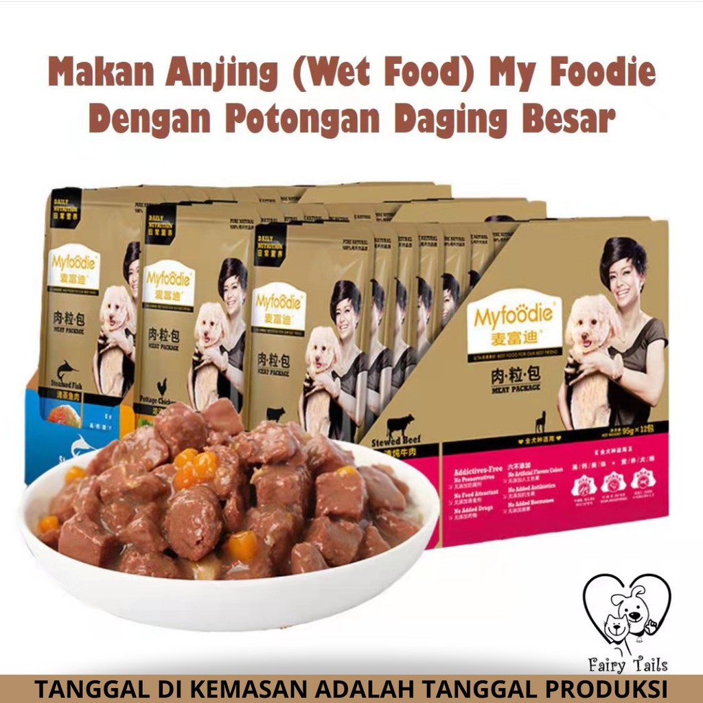 Jual [ORIGINAL] Snack Anjing Makanan Anjing Basah Dengan Daging Asli ...