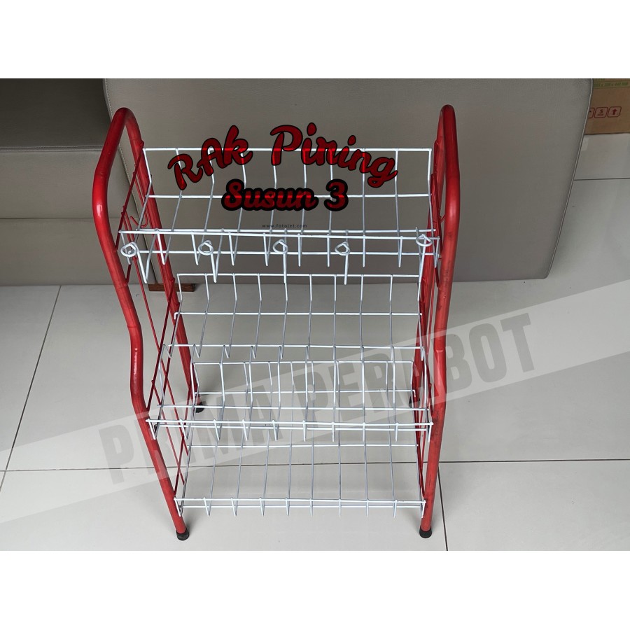 Jual Rak Piring Besi Susun 3 MHM High Quality | Shopee Indonesia