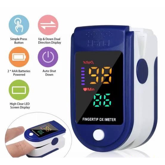 Jual Oximeter Fingertip Pulse Oxymeter LK87 LCD Full Colour Oximeter LK ...
