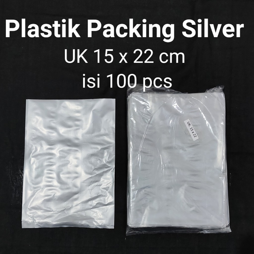 Jual Plastik Packing Silver 15x22(100pc), Plastik bungkus paket olshop ...