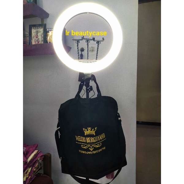Jual Ring Light Jumbo Diameter 45 Cm (Lengkap 3 holder Hp ,Cermin ...