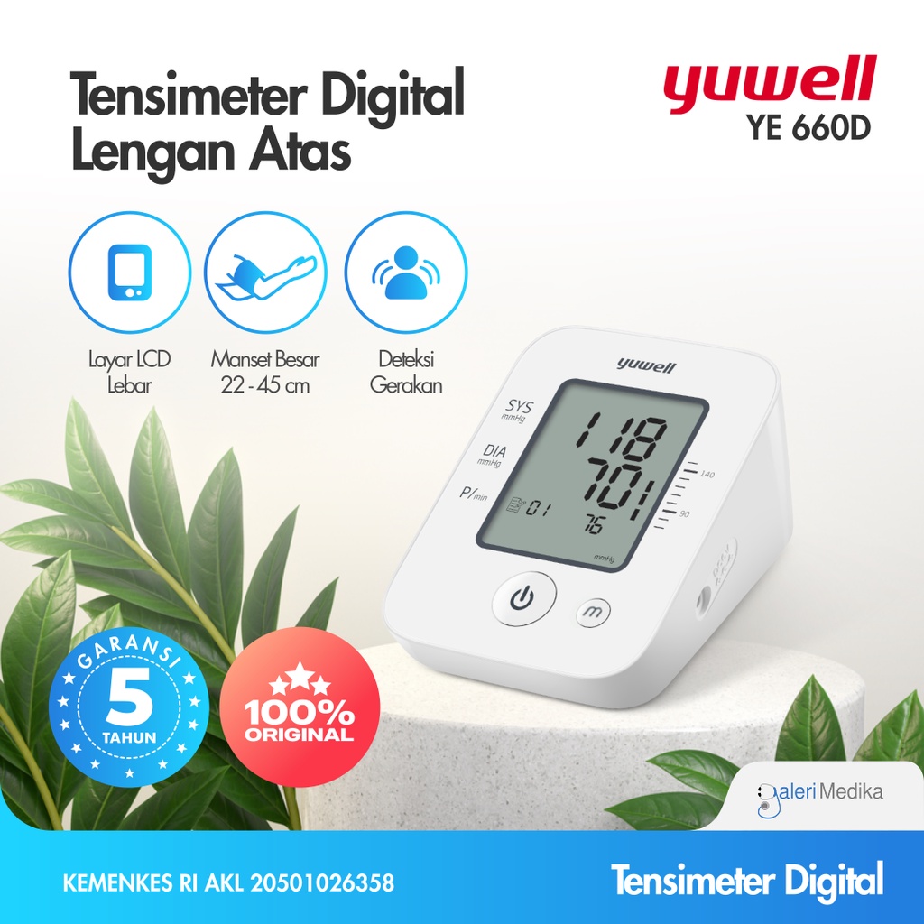 Jual Tensimeter Digital Yuwell YE660D / YE 660 D | Shopee Indonesia