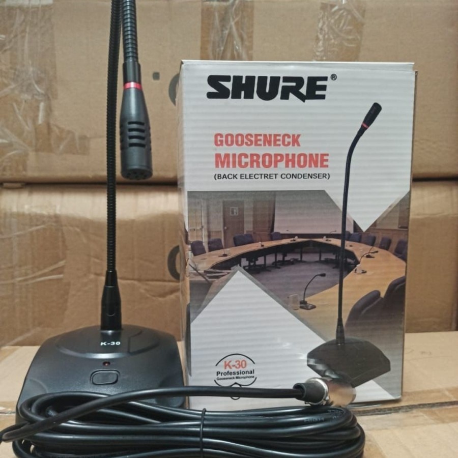 Jual Shure mic podium shure k30 microphone kabel k 30 mic meja ...