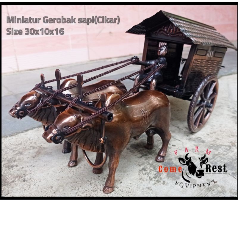 Jual Miniatur Gerobak Sapi-Miniatur Cikar | Shopee Indonesia