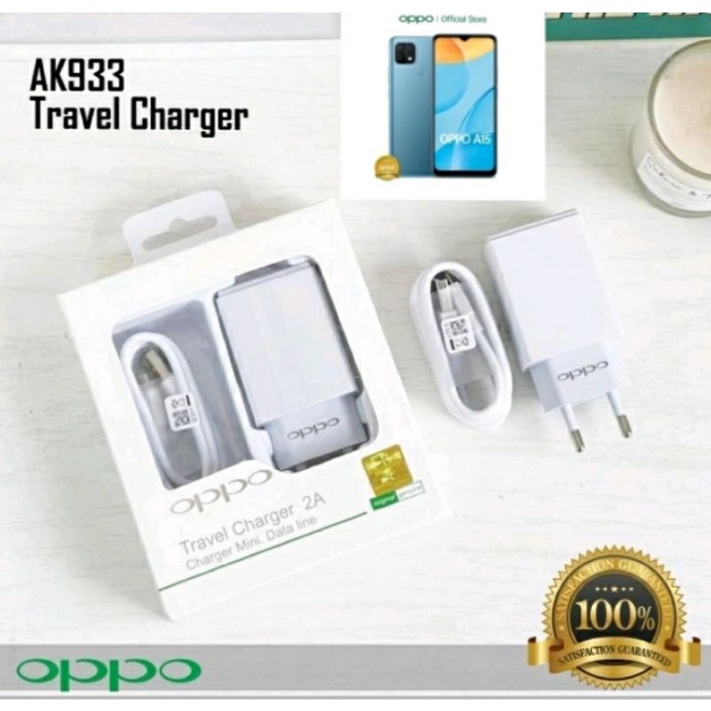 Jual Charger Oppo Original Quality AK933 Micro Usb & Type C A12 A15 A3S ...