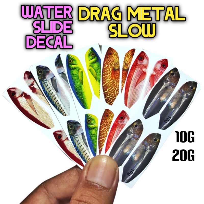 Jual Water Slide Decal Drag Metal Cast Slow Micro Jig | Shopee Indonesia