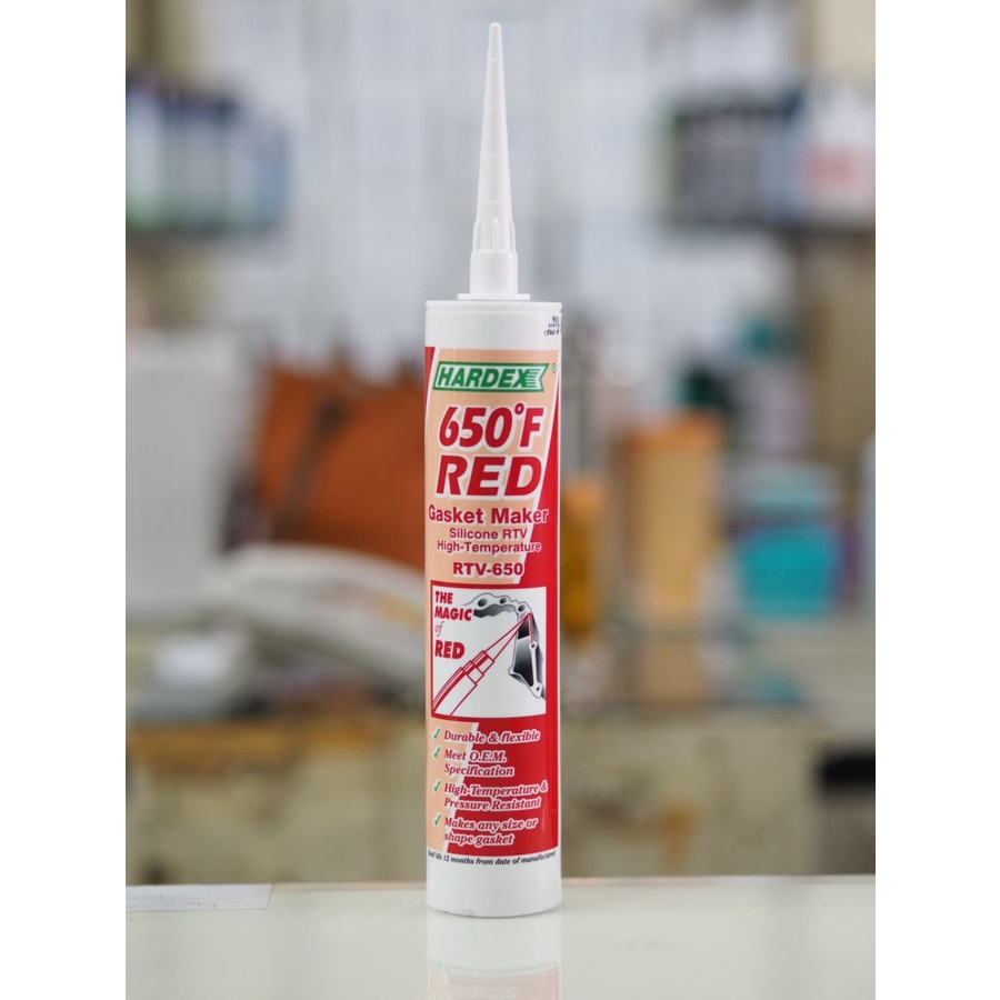 Jual Hardex 650F Red RTV Silicone Gasket Maker 300ml | Shopee Indonesia