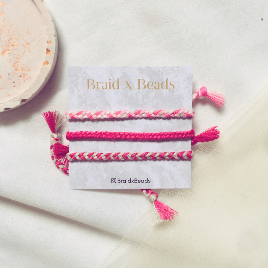 Jual Single Braid Bracelet 3 Set | Gelang Kepang | Gelang Aesthetic ...