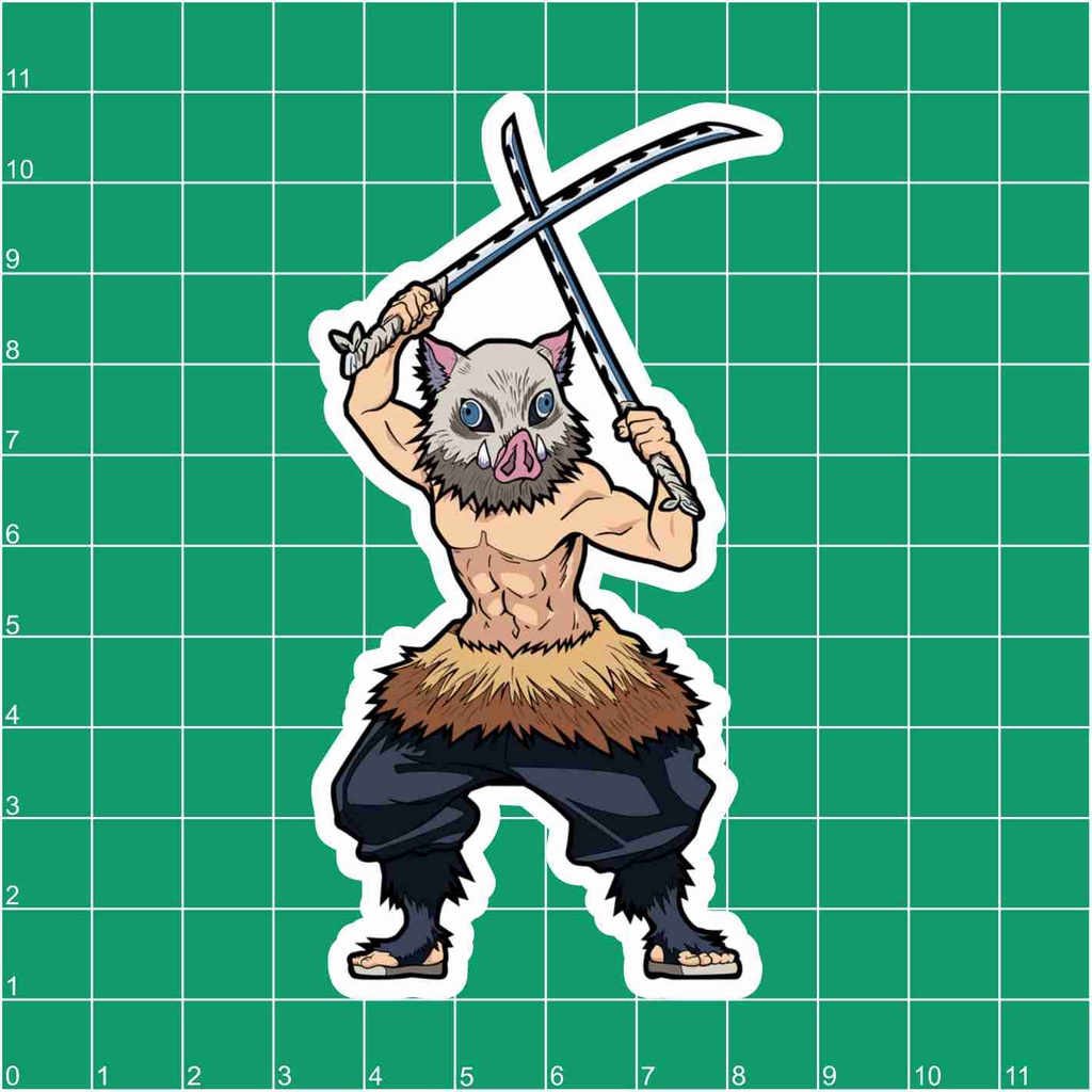 Jual Sticker - Stiker Kimetsu No Yaiba -Demon Slayer- Inosuke Hashibira ...