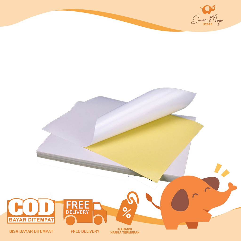 Jual Label Ukuran Folio/ F4 Isi 100 Lembar Kertas Sticker Stiker Murah ...