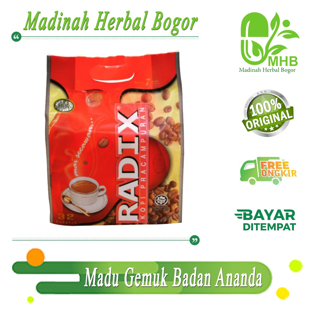 Jual Kopi RADIX HPA Malaysia Isi 32 Sachet Original. Kopi Premix Mai ...