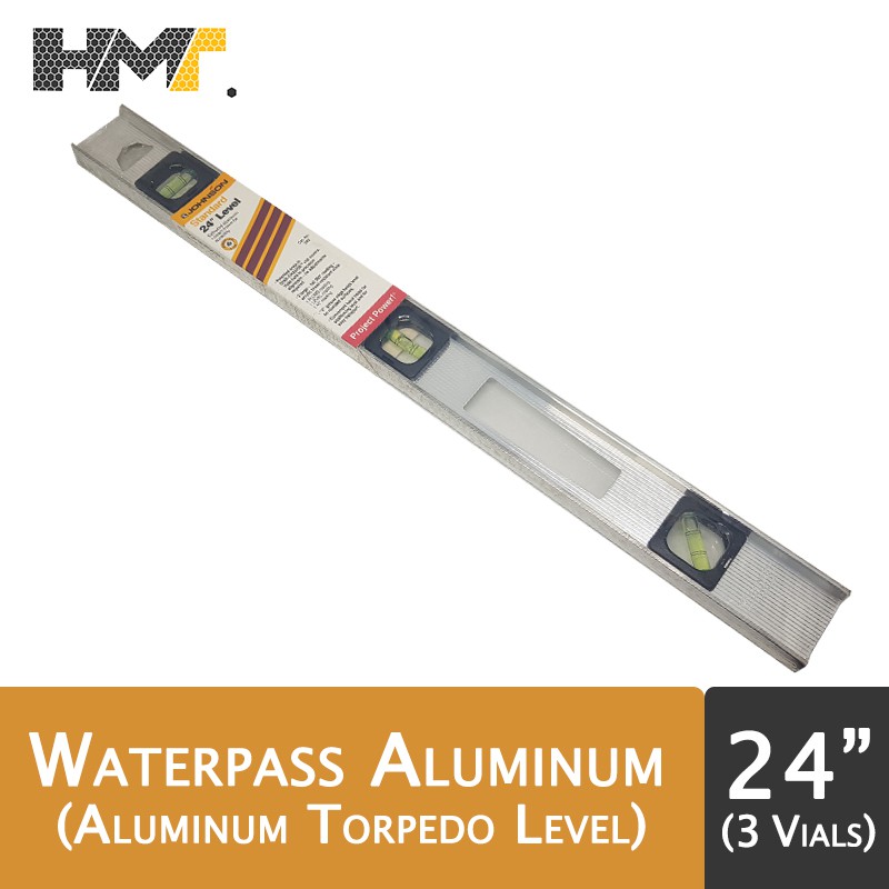 Jual JOHNSON Aluminium Waterpass Level 24 / Torpedo level (3 vials ...