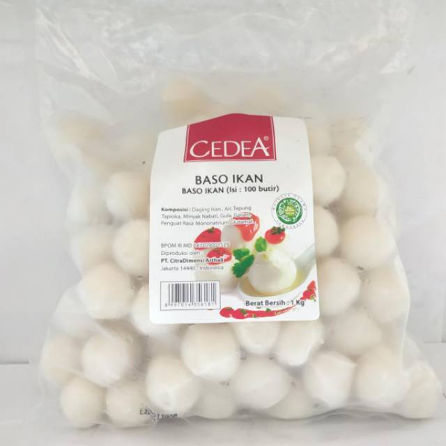 Jual Cedea bakso ikan fish ball 100s 1kg baso ikan cedea isi 100 pcs ...