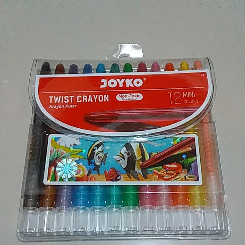 Jual CRAYON PUTAR TITI JOYKO 12 WARNA UKURAN MINI | Shopee Indonesia