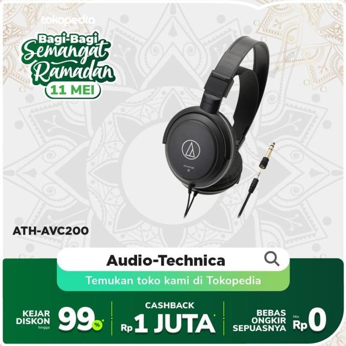 Jual AUDIO TECHNICA ATH-AVC200 SONICPRO OVER-EAR HEADPHONE - BLACK ...