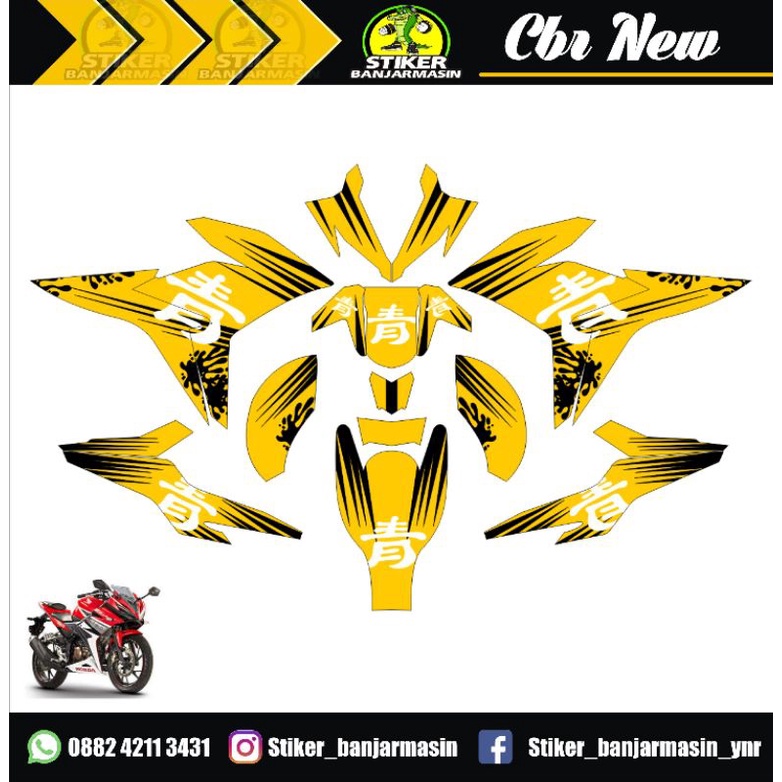 Jual DECAL / STRIPING / LES MOTOR CBR ALL ( MOTIF RACE , BALAP , KARTUN ...