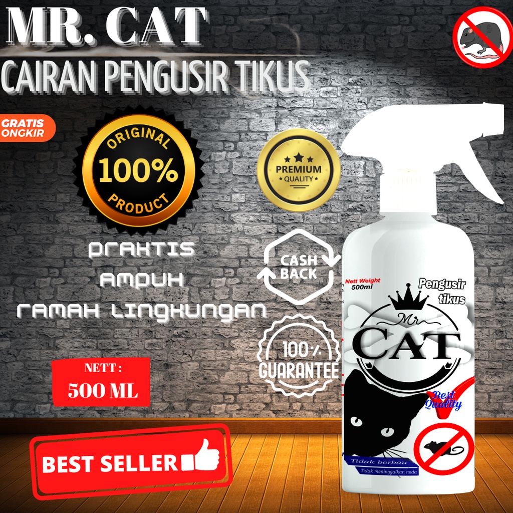 Jual PEMBASMI TIKUS ANTI TIKUS PENGUSIR TIKUS MR CAT 500 ML SPRAY 100% ...