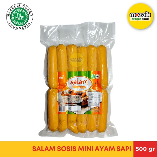 Jual Salam Sosis Mini Ayam Sapi 500 gr-Mozaik Frozen Mart/Frozen Food ...