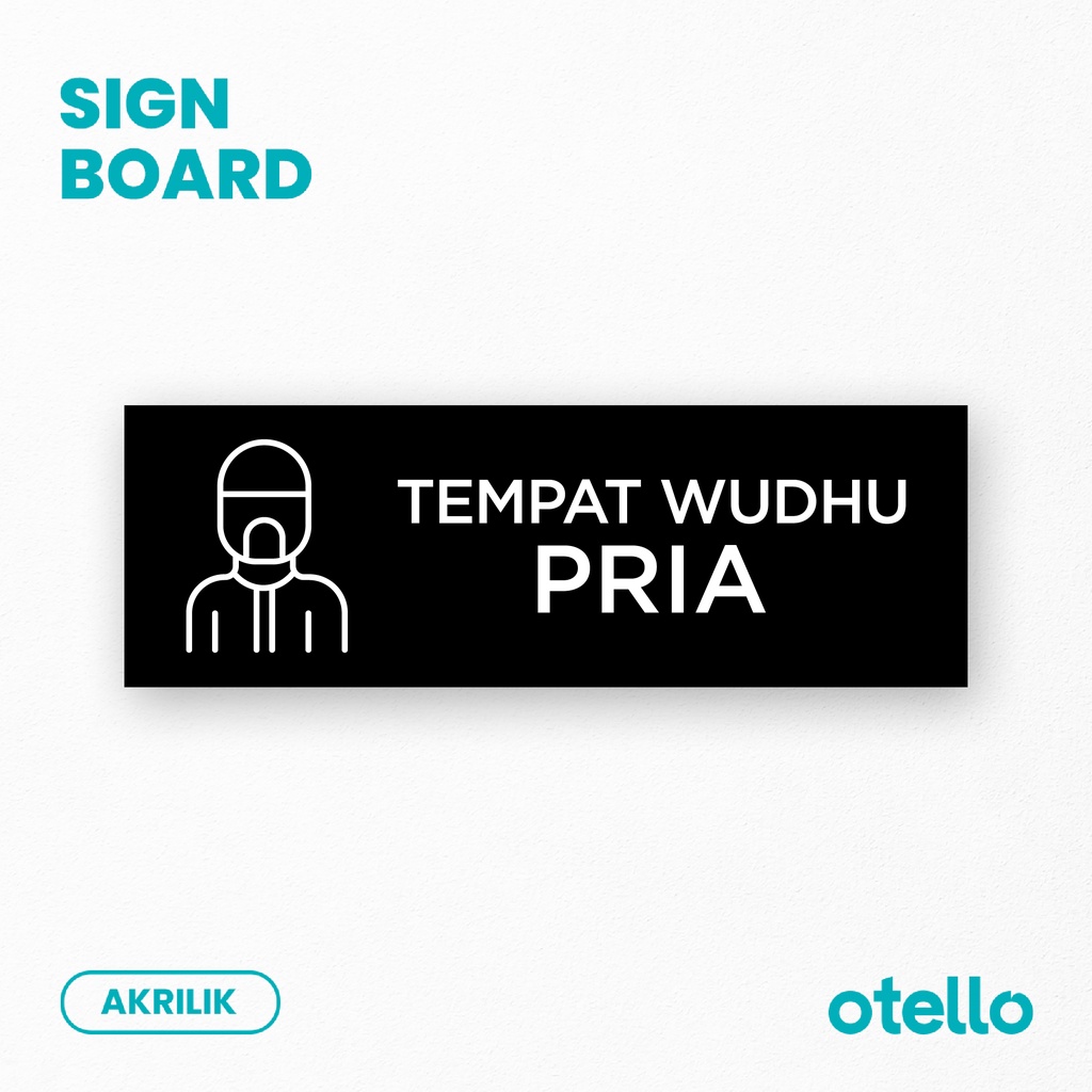 Jual Sign Tempat Wudhu Pria Wanita Sign Board Wudu Mushola Akrilik UV ...